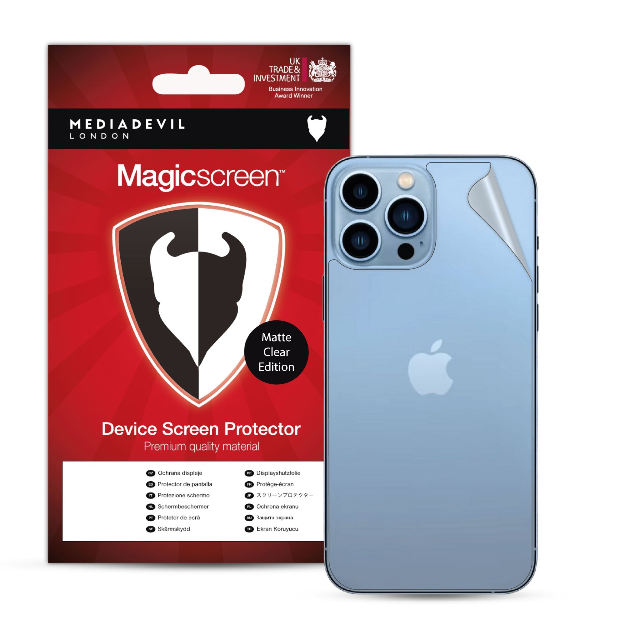 Apple iPhone 17 Pro Back Protector Film (Matte, Clear)