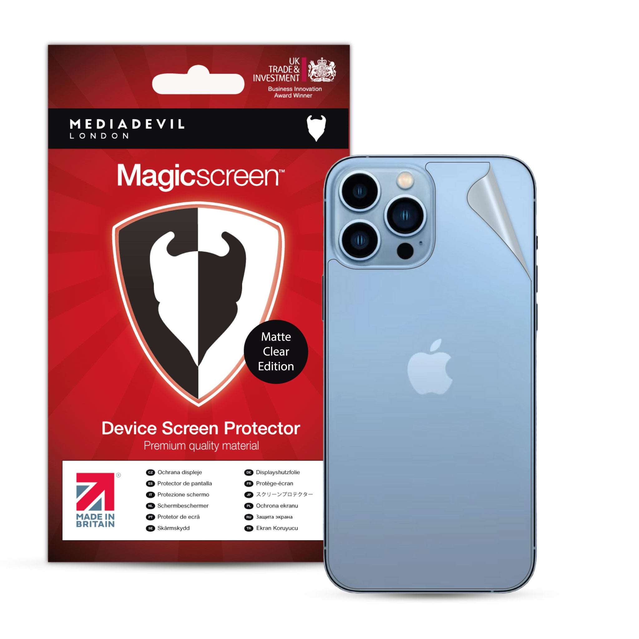 Apple iPhone 13 Pro Back Protector Film (Matte, Clear)